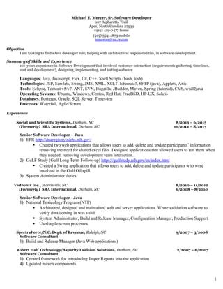 Mmercer Resume Latest Pdf