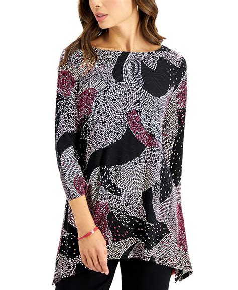 Jm Collection Abstract Print Tunic Top Created For Macys Macys