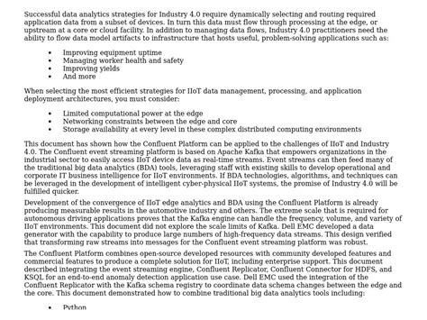 document summary ready solutions for ai and data analytics edge analytics for industry 4 0 with