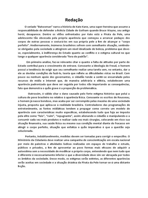 Redação Padrão De Beleza Pdf Estado Beleza