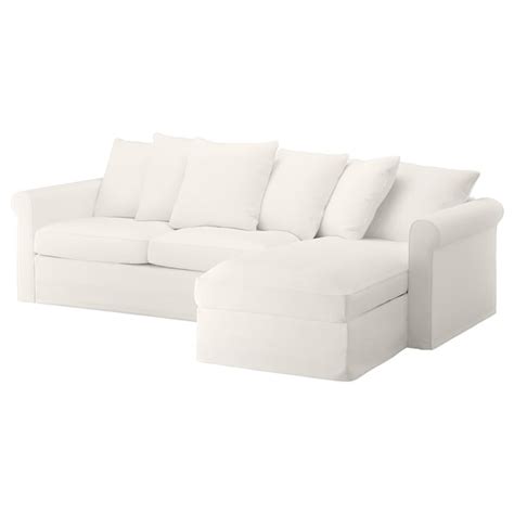 HÄrlanda Cover For Sleeper Sofa With Chaiseinseros White Ikea