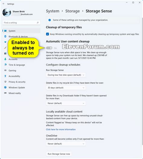 Enable Or Disable Storage Sense In Windows 11 Windows 11 Forum