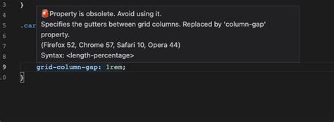 css visual editor using obsolete gap properties bug reports
