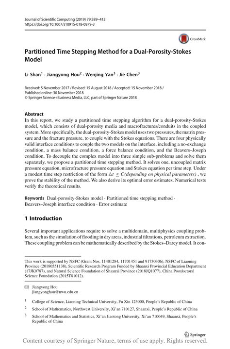 Partitioned Time Stepping Method For A Dual Porosity Stokes Model