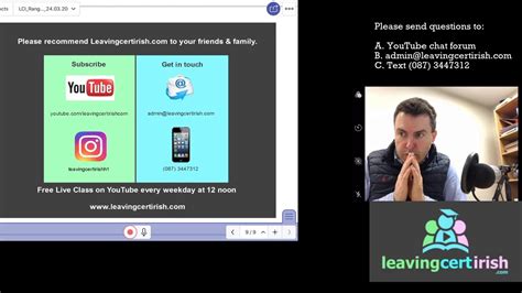Leaving Cert Irish Live Class An Triail Pádraig Youtube
