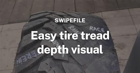 Easy Tire Tread Depth Visual SwipeFile