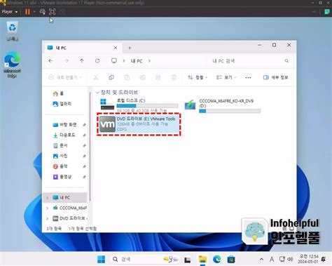 Vmware Player에 윈도우 설치 후 전체화면 속도 느린 문제 해결 방법 인포헬풀
