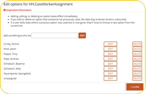 Assigned Case Worker Field Management Vesta Ma Support