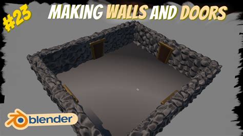 Unity/Blender - How to make Walls and Doors for a Roguelike Dungeon Room - YouTube