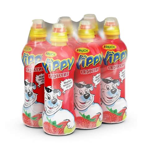 Rauch Yippy Strawberry 6 Pack 330ml Refreshing Disposable Drink