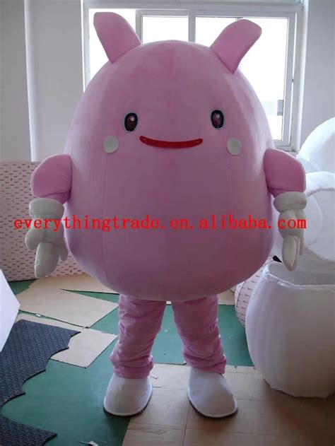 New Arrival Foam Cartoon Character Adult Lovely Pink Fat Doll Mascot