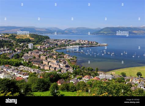 View West Across The Firth Of Clyde From Lyle Hill Greenock Over The