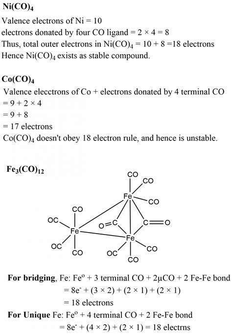 18 Electron Rule Definition Examples And Applications Chemistry Notes
