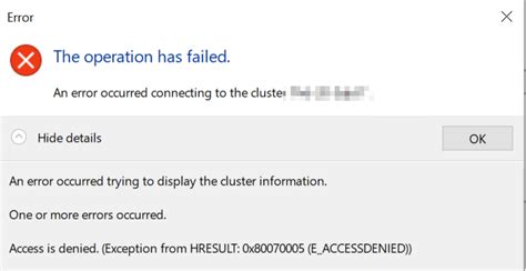 Upgraded To 2019 Cant Access Failover Cluster Manager Access Denied