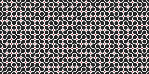 Seamless Pattern With Circle Connect Shape Metaball Dots Icon Integration Technology Symbols