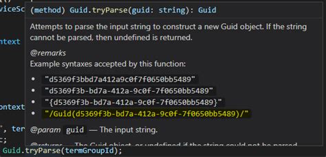 Guidtryparse Not Working · Issue 7079 · Sharepointsp Dev Docs · Github