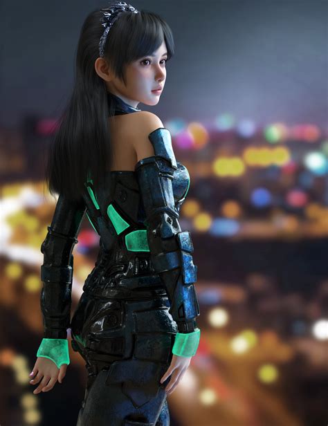 Vo Xiao Hua Hd Character Hair And Armour For Genesis 9 Bundle Daz 3d