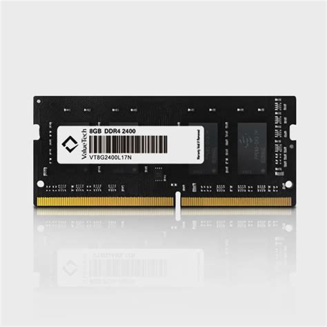 Memoria. Notebook 8Gb Ddr4 2400 Cl17 1.2V VT8G2400L17N Valuetech ...