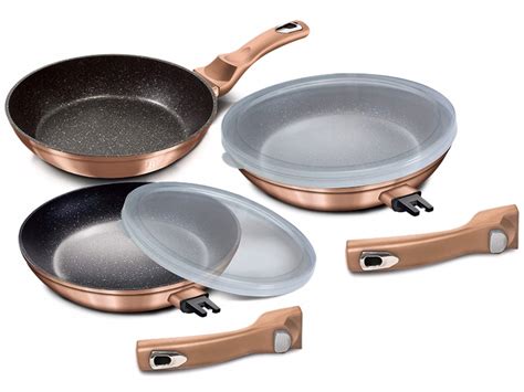 Zestaw Patelni BERLINGER HAUS Rose Gold BH 7054 BH 7054 Cena Opinie Zestawy Patelni