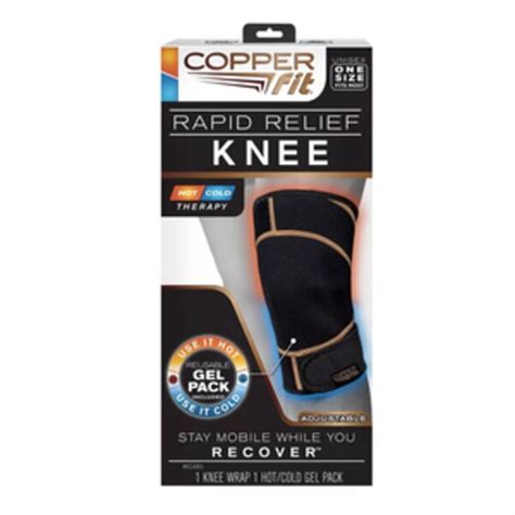 Copper Fit Rapid Relief Hot And Cold Therapy Knee Wrap Adjustible Fsa