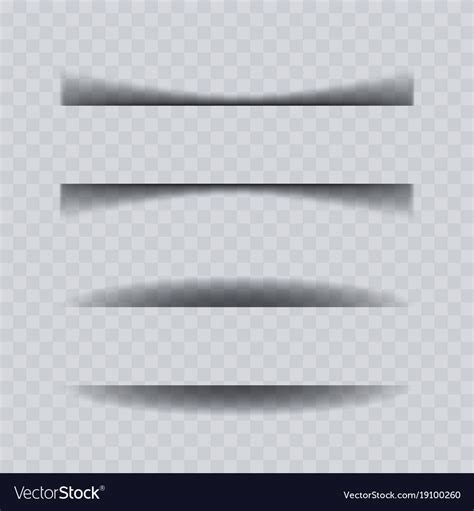 Paper Sheet Shadow Effect Collection Royalty Free Vector