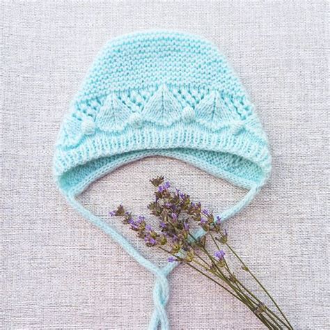 Чепчик с ажуром и шишечками Шапочка для малыша Вязание Малыши Пряжа