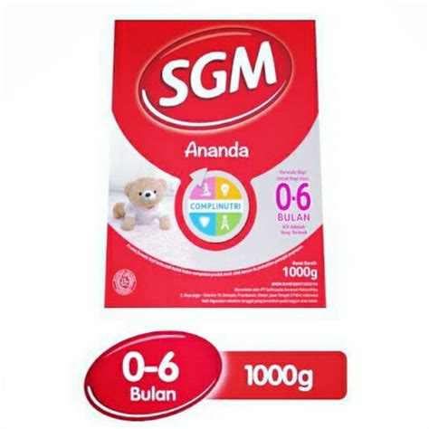SUSU SGM ANANDA SUSU FORMULA 0 6 BULAN 1000 GRAM Lazada Indonesia