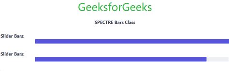 Spectre Bars Geeksforgeeks