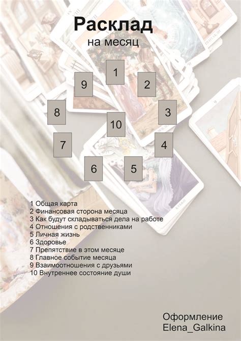 Расклад Таро на месяц Таро Расклады таро Карты таро