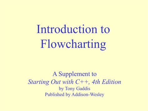Introduction To Flowcharting
