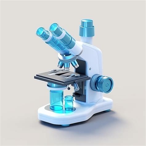 Premium Photo 3d Microscope Isolated On White Background