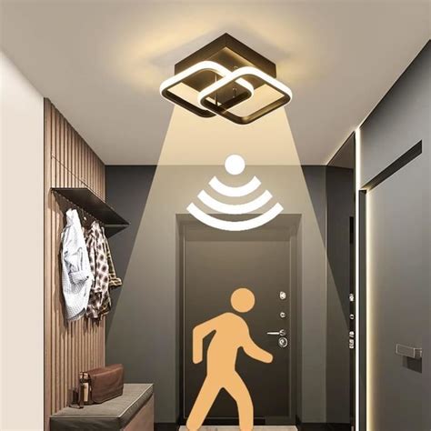 Plafonnier Led Avec Détecteur De Mouvement W Blanc Chaud K X X Cm Convient Pour