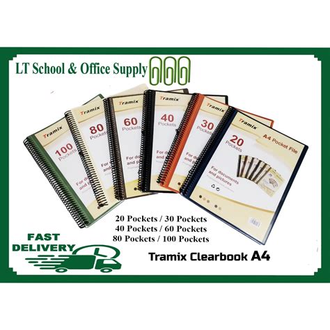 Tramix Refillable Clearbook A4 Size For Documents File And Pictures