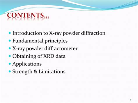 X Ray Powder Diffraction Ppt