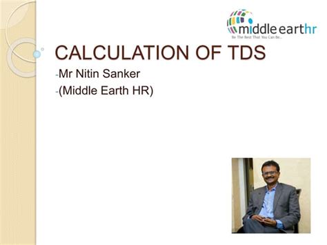 Calculation Of Tds Ppt