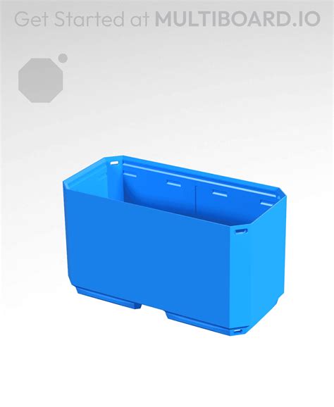 2x1x1 Simple Walls Universal Click In Multibin Shell Extension 3d Model By Multiboard On