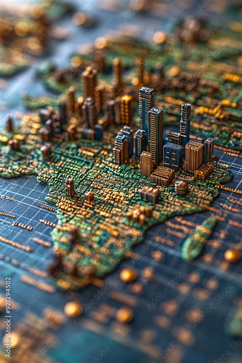 Vibrant 3d World Map With Dynamic Data Visualization And Colorful