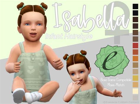 The Sims Resource Isabella Infant Hairstyle