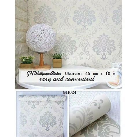 Jual Wallpaper Dinding Motif Batik SIlver 10m X 45cm Shopee Indonesia