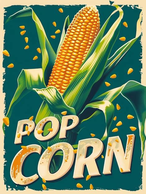 A Poster Of Corn With Corn On The Top Premium Ai Generated Image