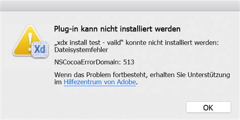 Probleme Beim Installieren Von XD Plug Ins