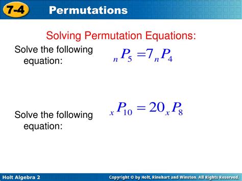 PPT A Permutation Is A Selection Of A Group Of Objects In Which Order Is Important PowerPoint