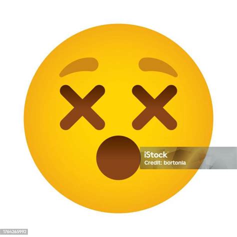 X 표시가 있는 눈과 얼굴 이모티콘 아이콘 감정 시리즈에 대한 스톡 벡터 아트 및 기타 이미지 감정 시리즈 개념 개념