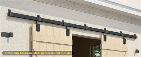 Hardjulan 12ft Heavy Duty Box Rail Exterior Sliding Barn