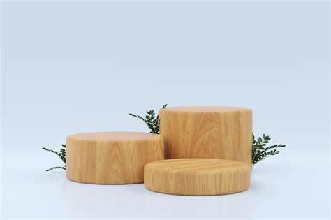 Premium Photo Abstract Minimal Scene With Geometric Forms Wood Podium
