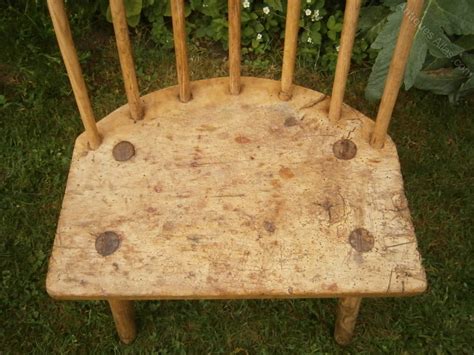 Pair Of Irish Primitive Stick Back Chairs As203a239 Wheel13