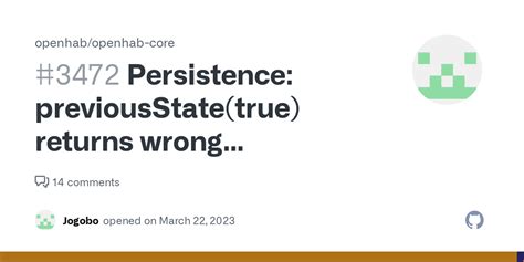 Persistence PreviousState True Returns Wrong HistoricItem Issue
