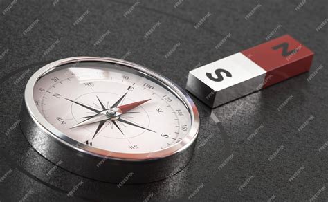 Premium Photo Magnetic Force Compass And Magnet