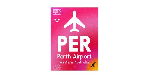 Per Perth Australia Airport Airport Code Sticker Teepublic