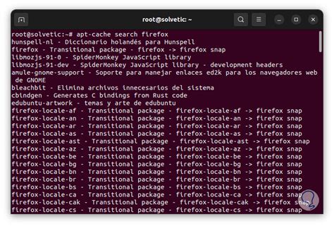 Comando Apt Cache Solvetic